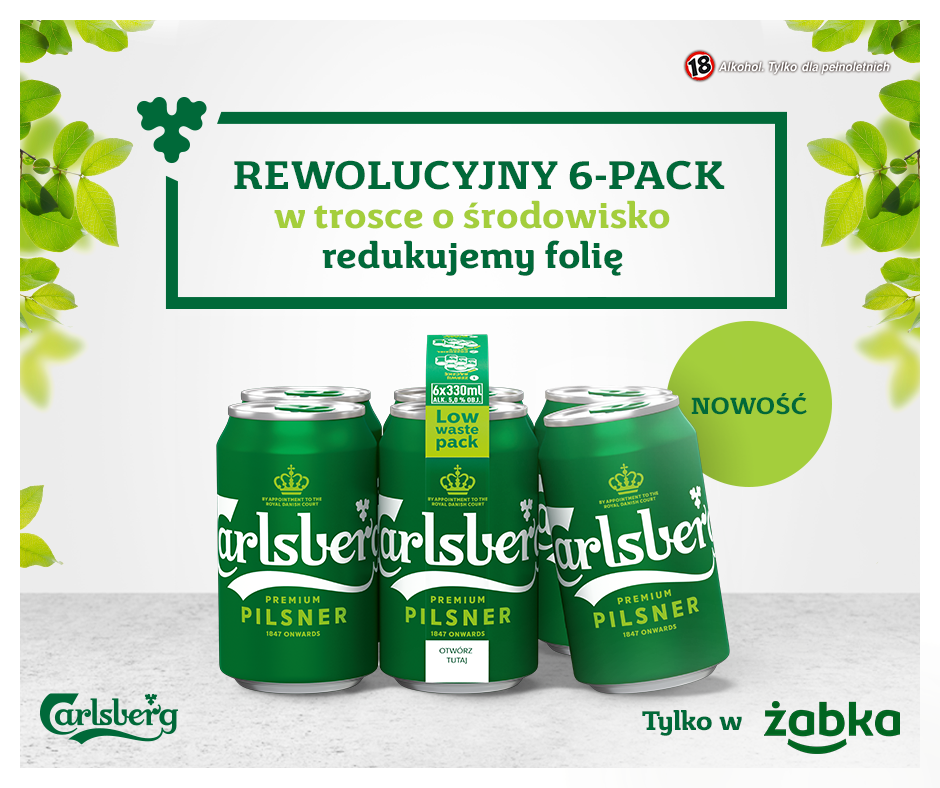 Carlsberg i Żabka wspólnie ograniczają użycie folii i ślad węglowy | Żabka